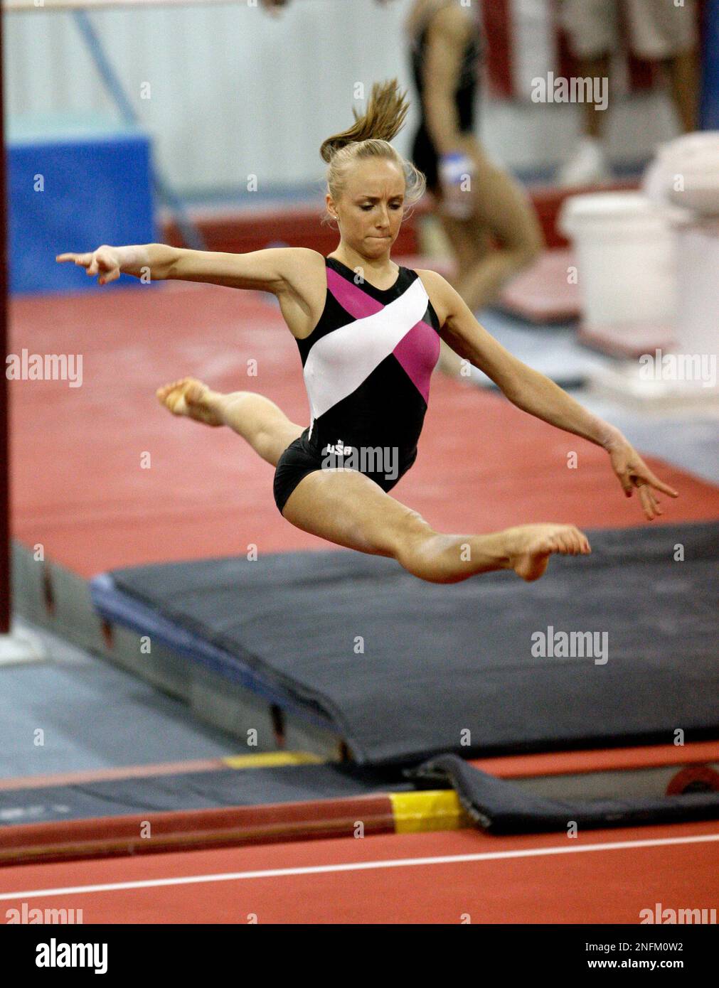Gymnast Nastia Liukin trains Wednesday, May 7, 2008, at Karolyi's ...