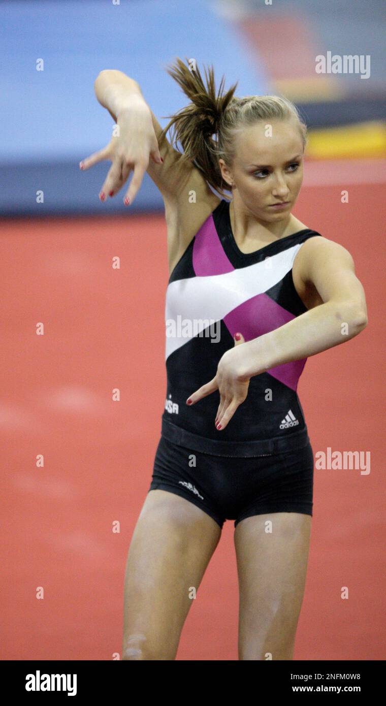 Gymnast Nastia Liukin trains Wednesday, May 7, 2008, at Karolyi's ...