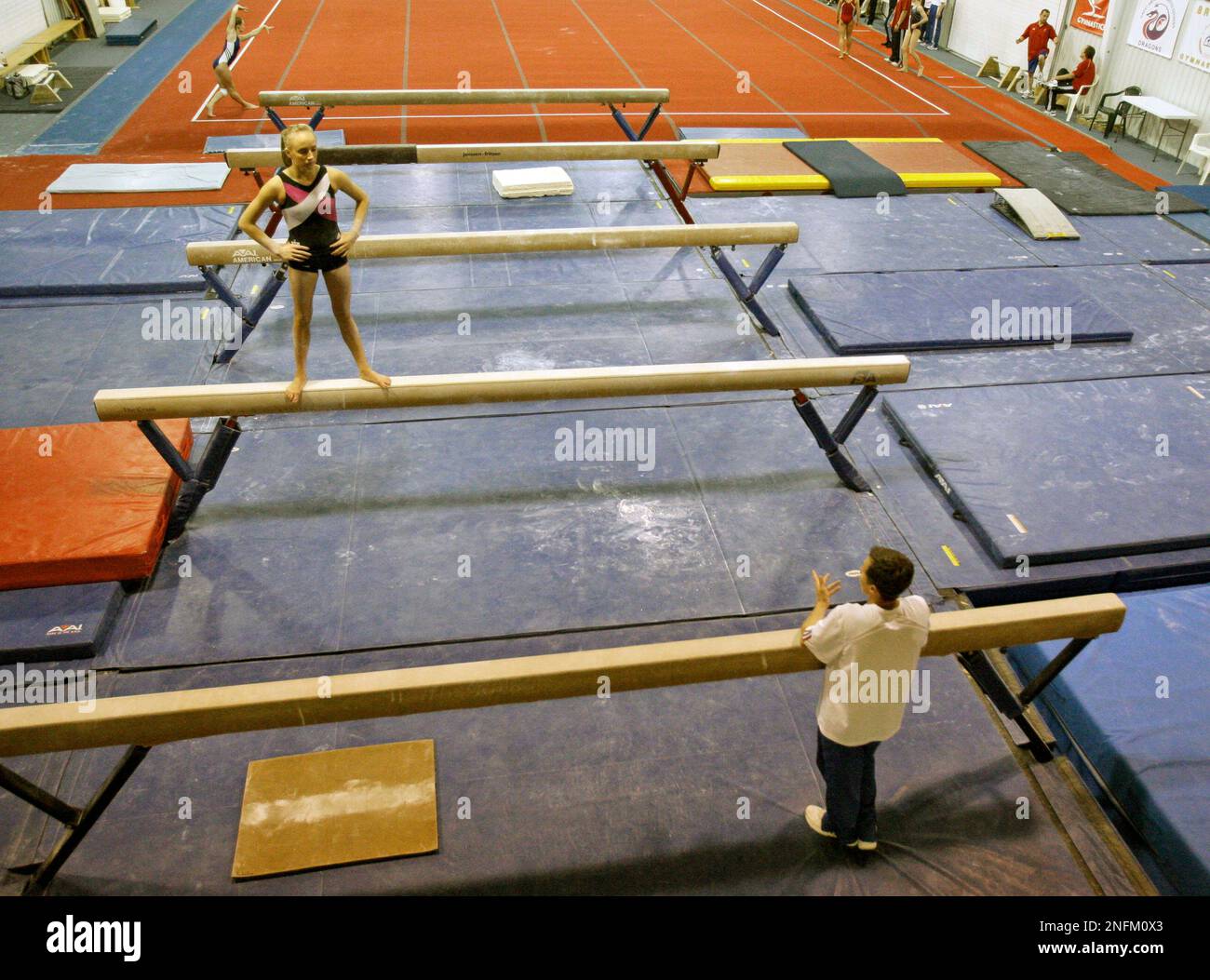 Gymnast Nastia Liukin, left, trains with her coach and father Valeri ...