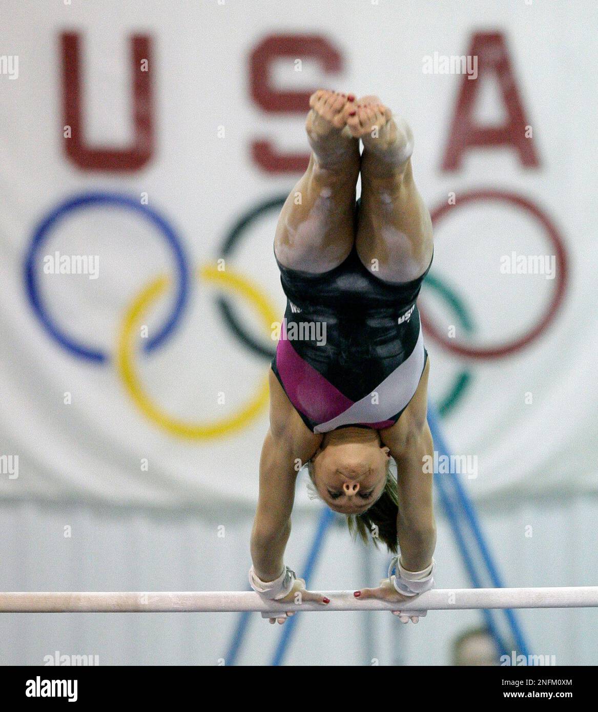 Gymnast Nastia Liukin trains Wednesday, May 7, 2008, at Karolyi's ...