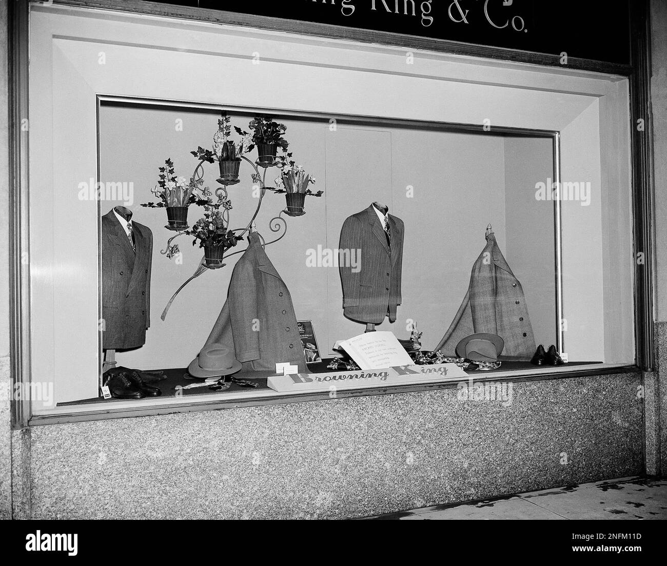 This is the display window of Browning King, a men's clothing store at ...