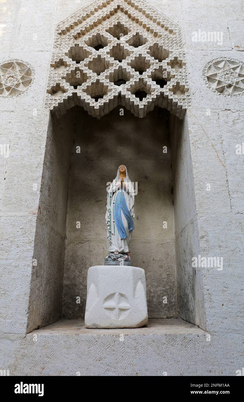 Colorful Virgin Mary Statue of The Catholic Church in Hatay, Turkey ...
