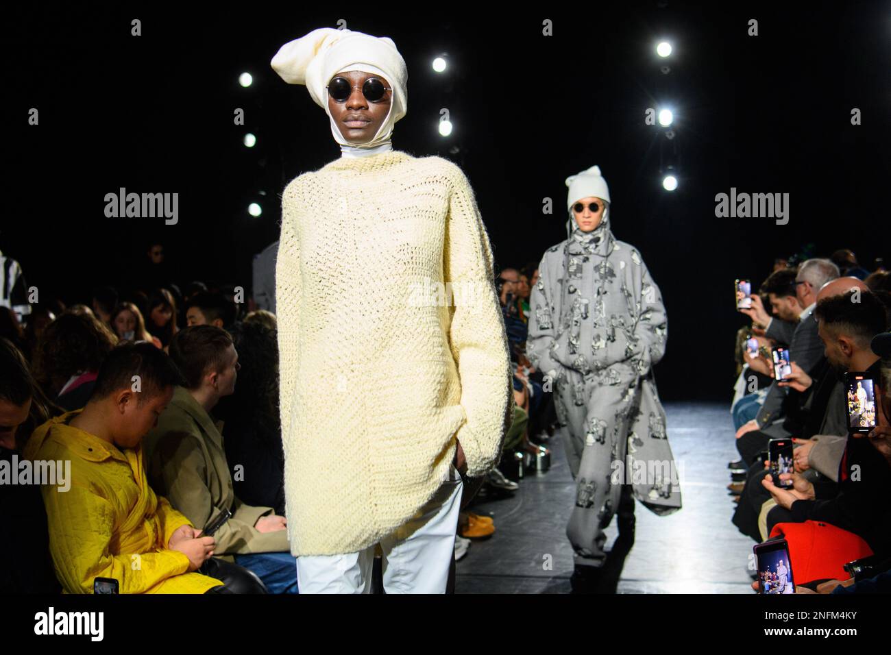 London, UK. 17 February 2023. Models on the catwalk during the Edward ...
