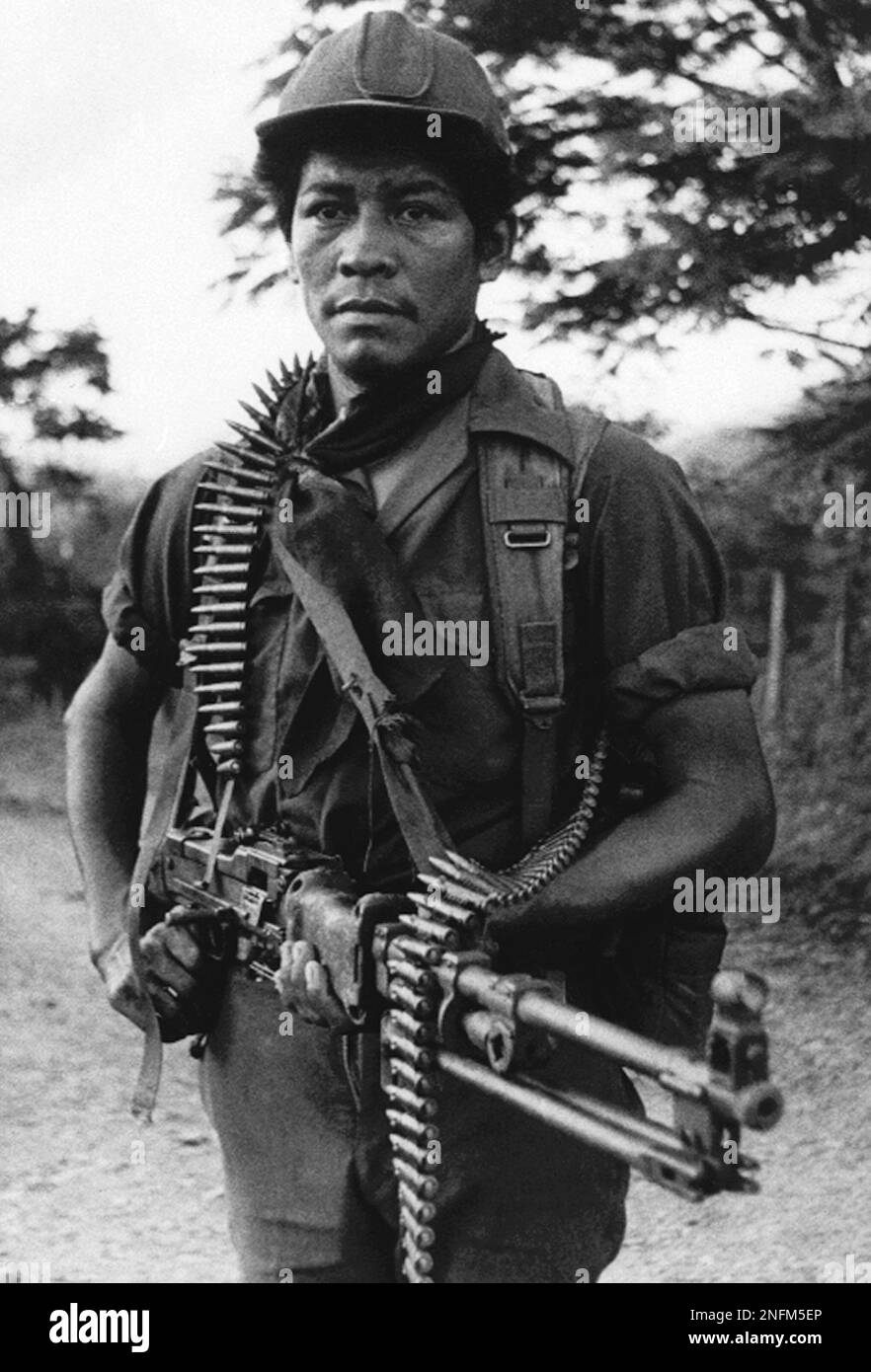 Nicaraguan Contra troops are well uniformed and armed June 24, 1985 in ...