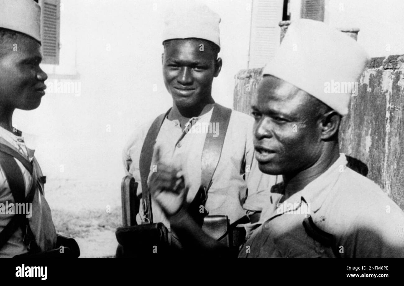 Native troops who make up the French Colonial Army in the strategic ...