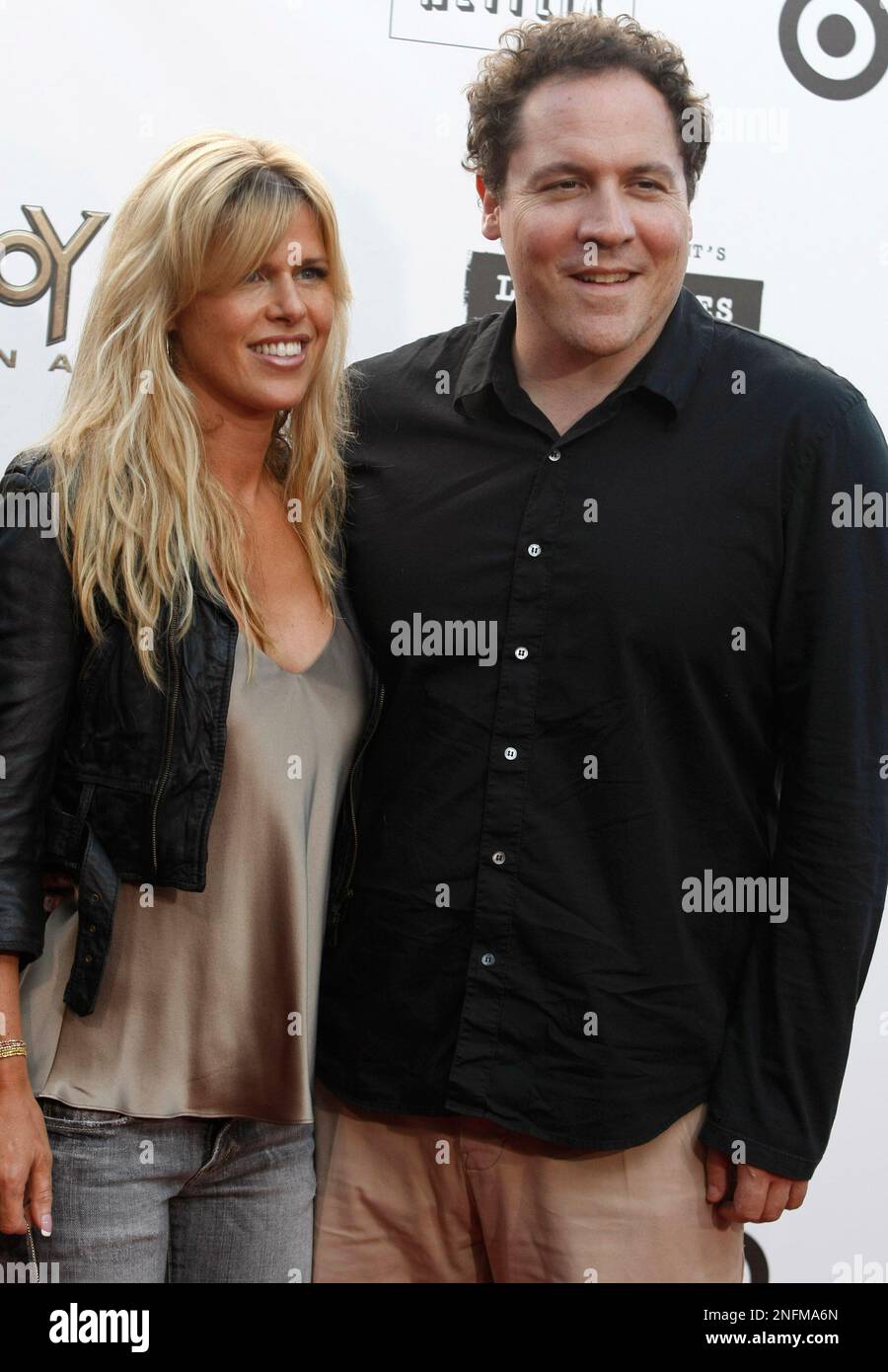 Jon Favreau Joya Tillem Children Jon and Brighton Favreau out for a ...