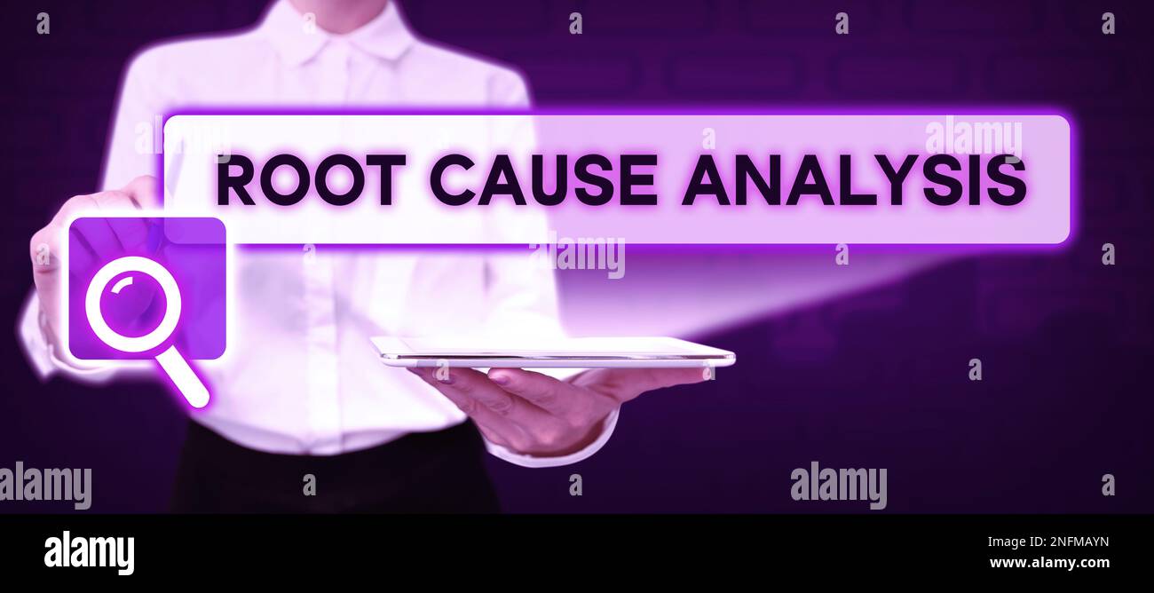Inspiration showing sign Root Cause Analysis. Word for Method of ...