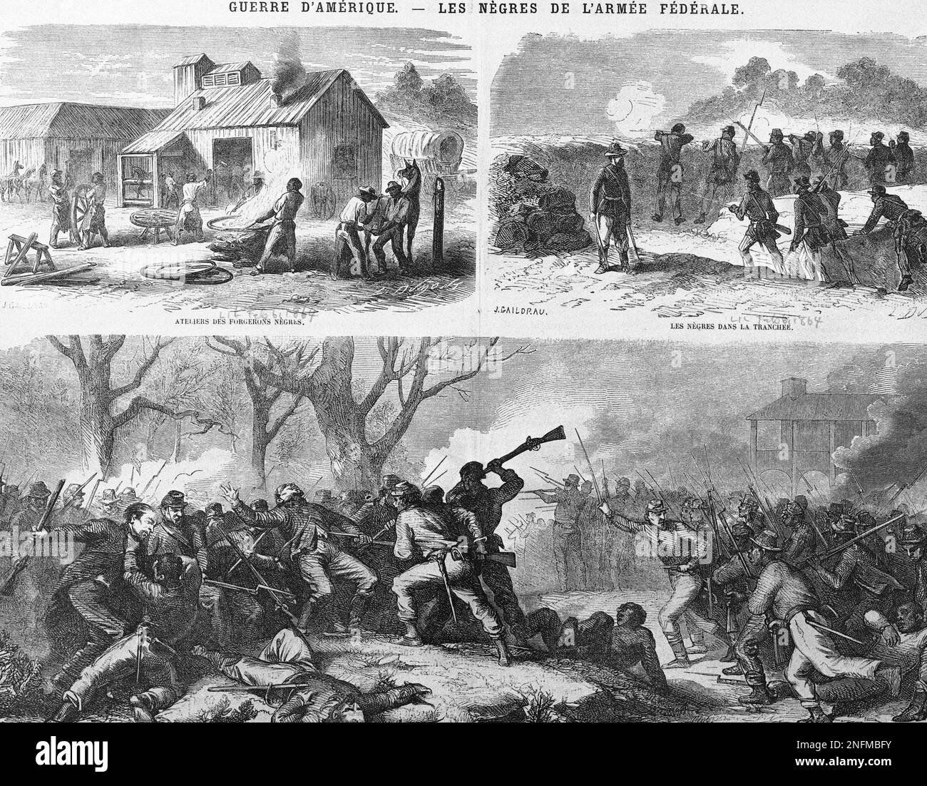 French illustration of African Americans during Civil War.(AP Photo ...