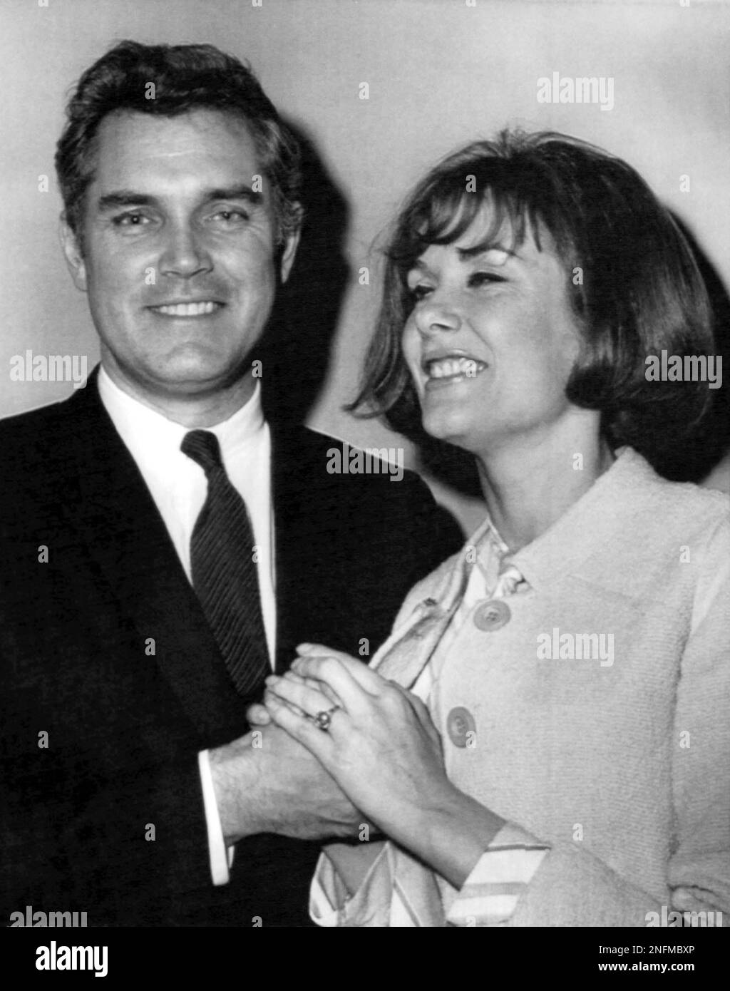 English-born actress Sally Anne Howes, displays ring designed for her ...