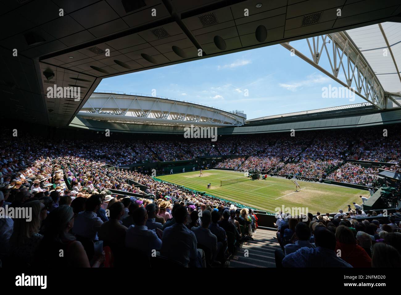 General view of Elena Rybakina defeating Ons Jabeur in the ladies ...