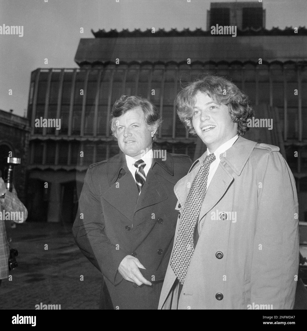 Teddy Kennedy Jr. and his father Senator Edward Kennedy, left, talk ...