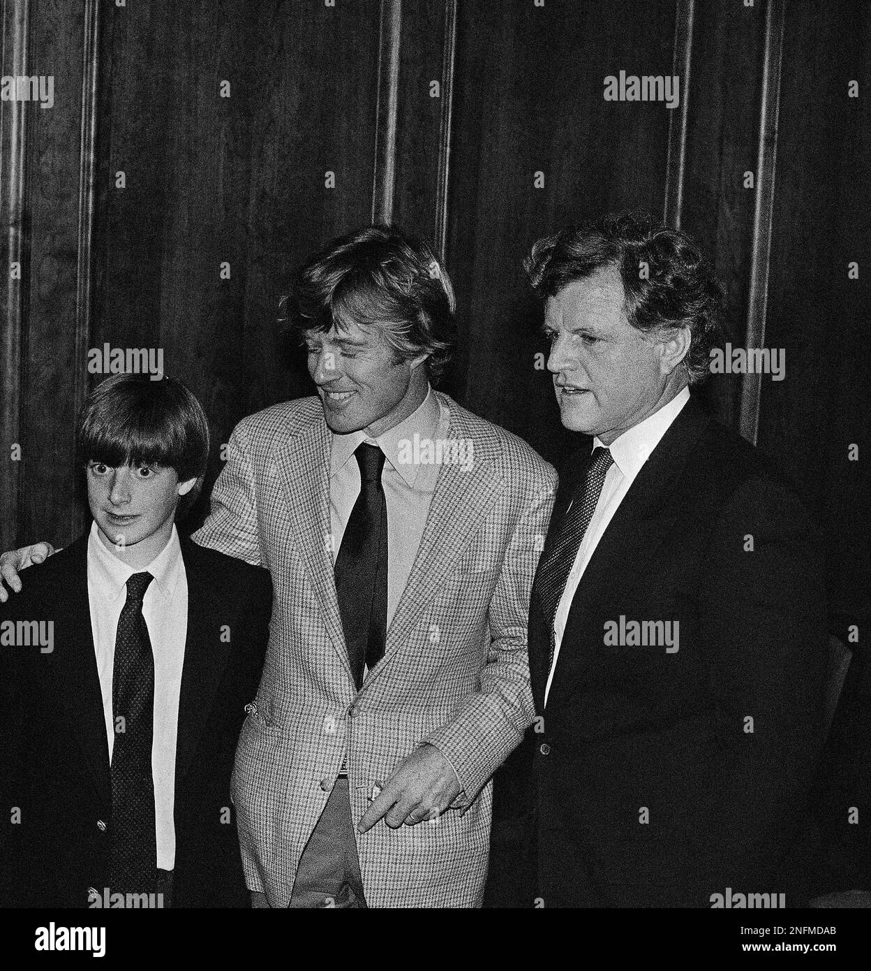 Actor Robert Redford stands with Patrick Kennedy and Massachusetts ...