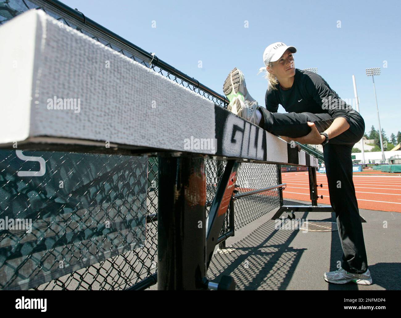 Sharon Thompson, a competitor in the women's 10-kilometer race ...
