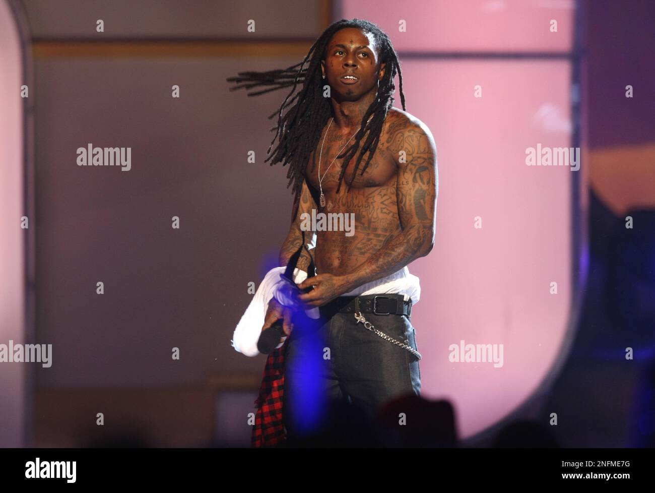 Lil Wayne performs at the BET Awards on Tuesday June 24, 2008 in Los ...