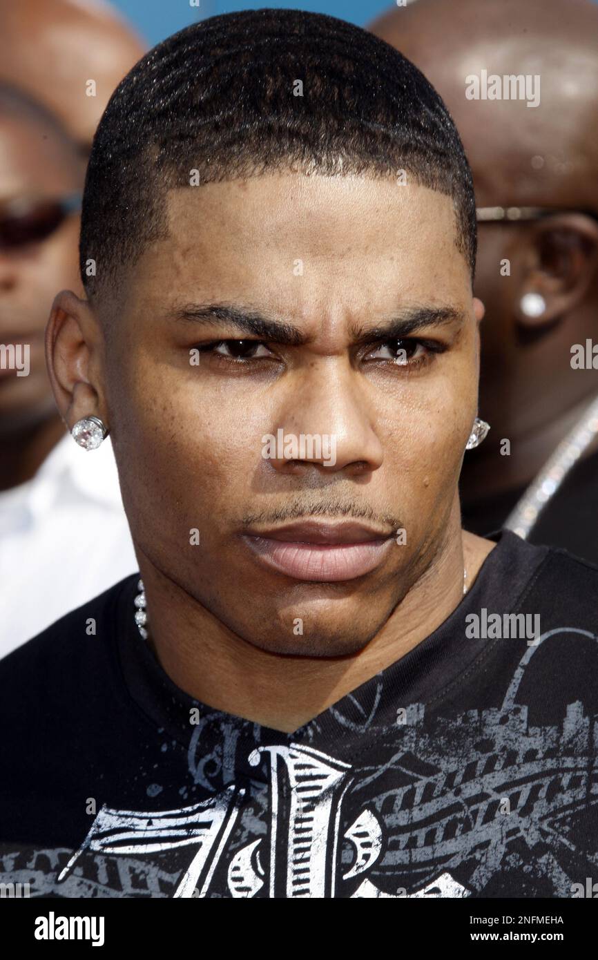 Nelly arrives at the BET Awards on Tuesday June 24, 2008 in Los Angeles ...