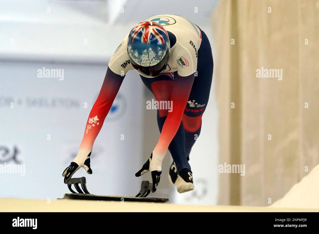 Laura Deas of Great Britain starts her first run of the women's ...