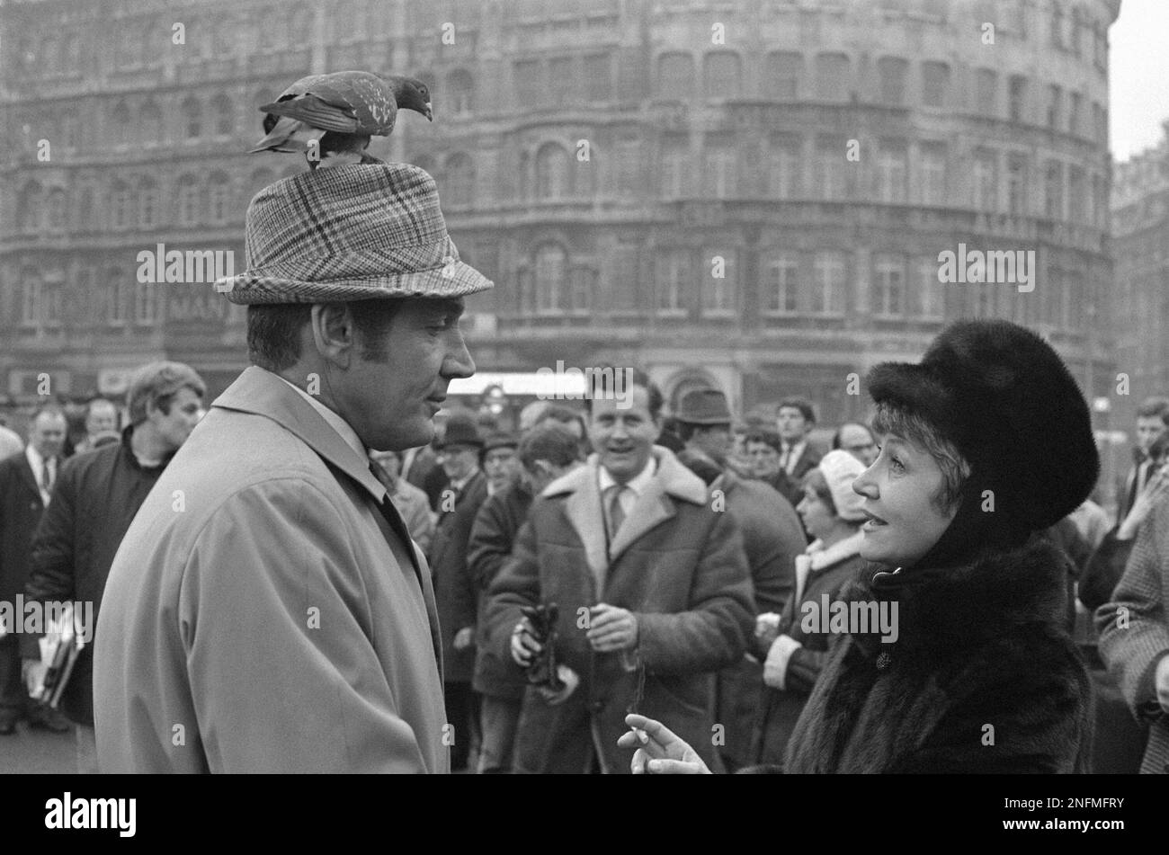 American actor Gene Barry, takes time off from shooting his latest film ...