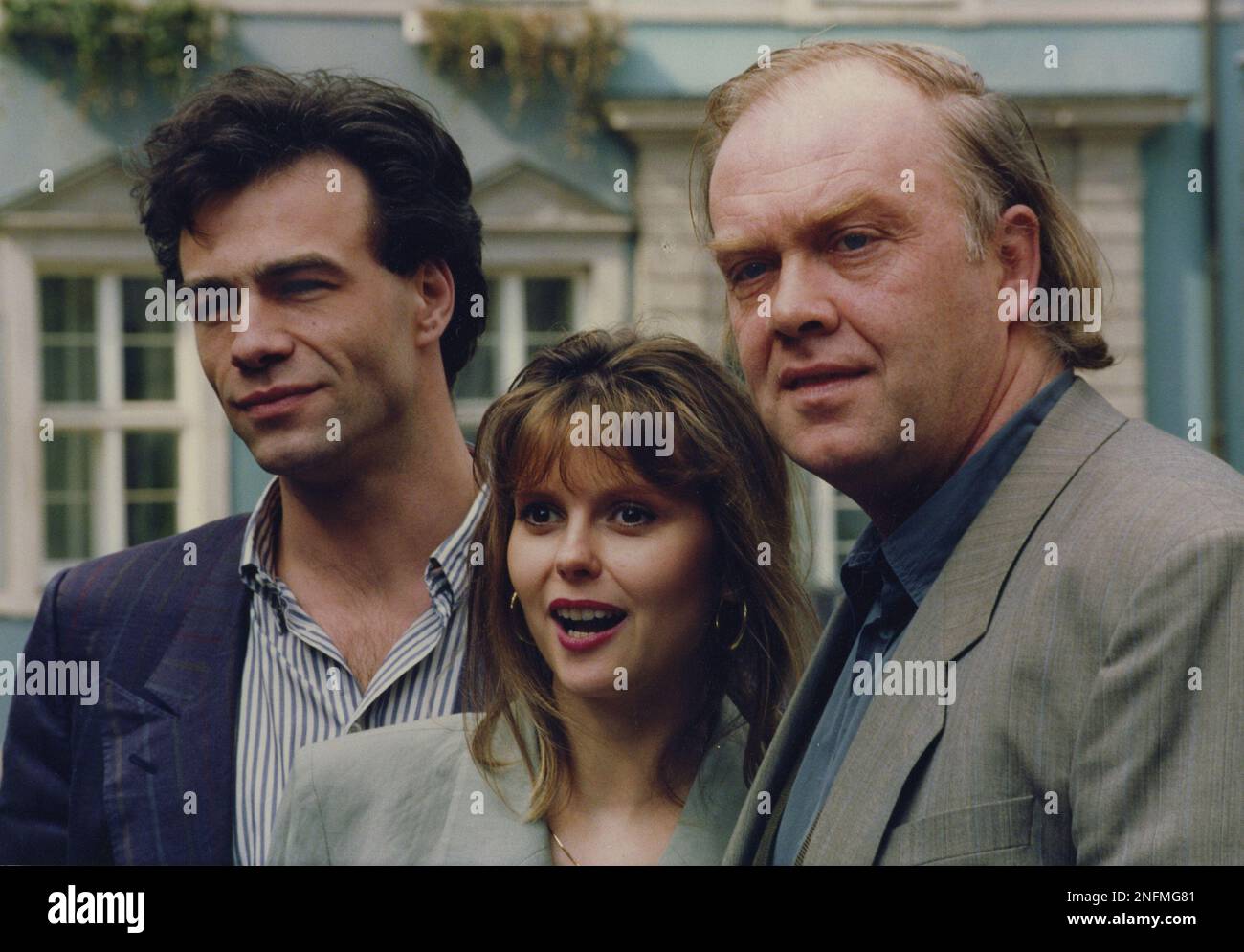 German actors Klaus Berendt, Roswitha Schreiner and Martin Luettge ...