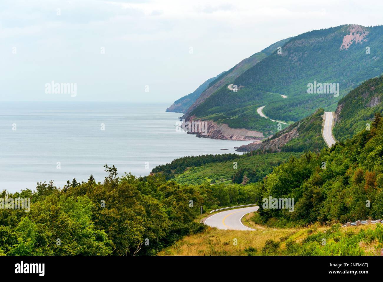 Winding Cabot Trail in Cape Breton Highlands National Park, Nova Scotia, Canada Stock Photo - Alamy