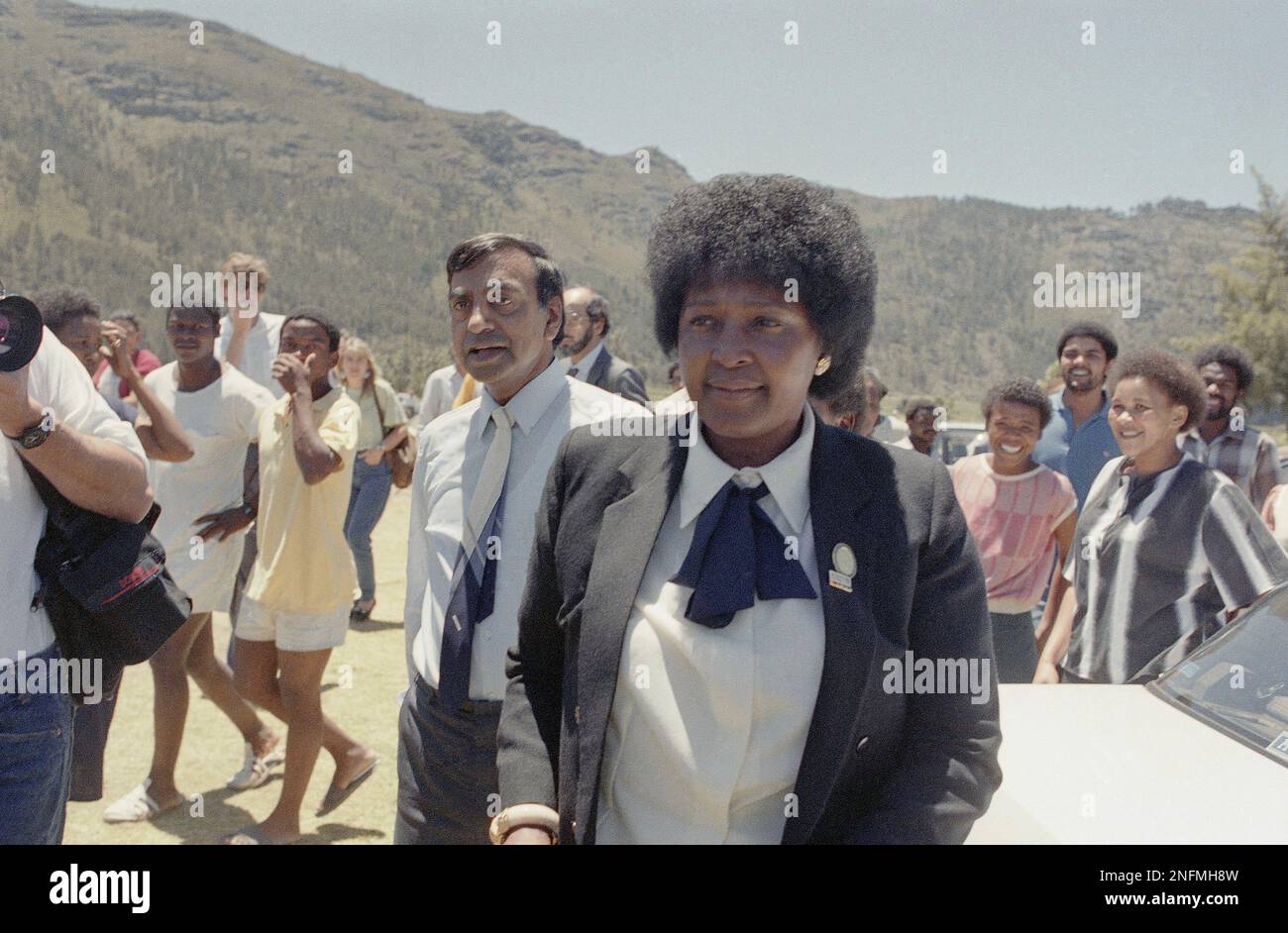 Nelson Mandela, jailed African National Congress leader receives a ...