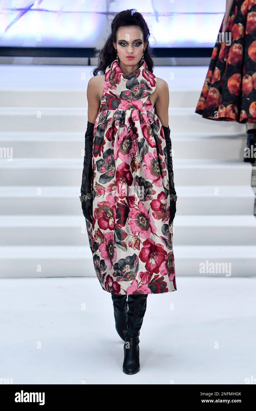 London, UK. 17th Feb, 2023. Models on the runway at the Paul Costelloe ...