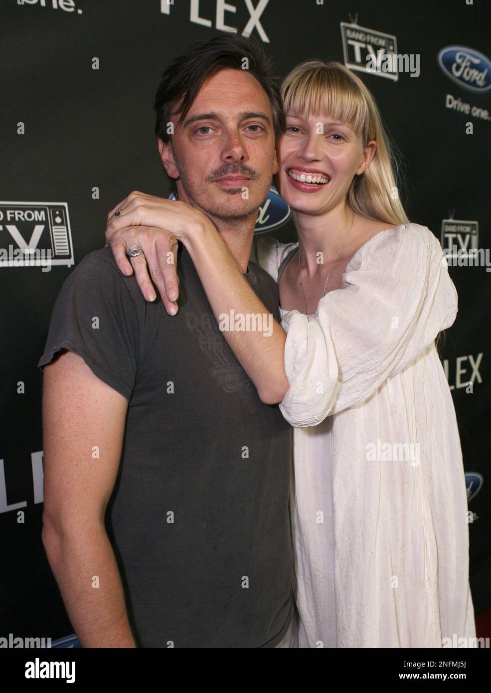 Actor Donovan Leitch, left, and model Kirsty Hume arrive at the after ...