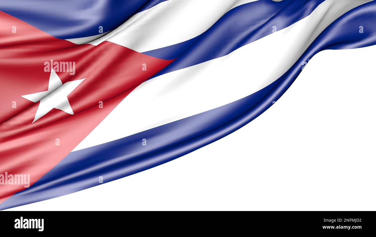 Cuba Flag Isolated on White Background, 3D Illustration Stock Photo - Alamy