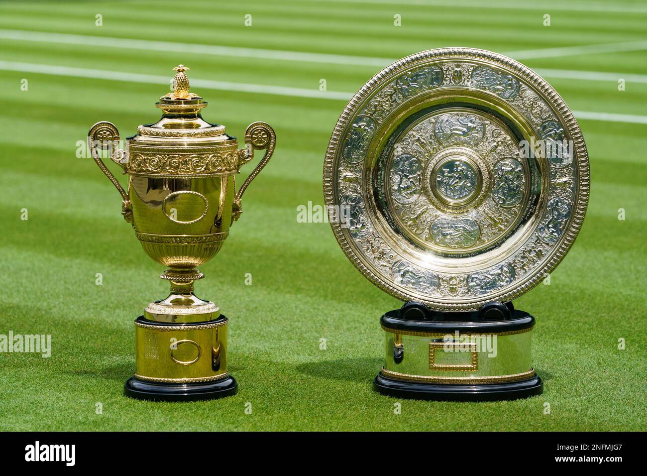 The Gentlemen's Singles Trophy and the Ladies' Singles Trophy, the ...
