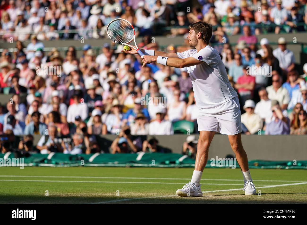 Cameron Norrie of GB in action on No.1 Court at The Championships 2022 ...