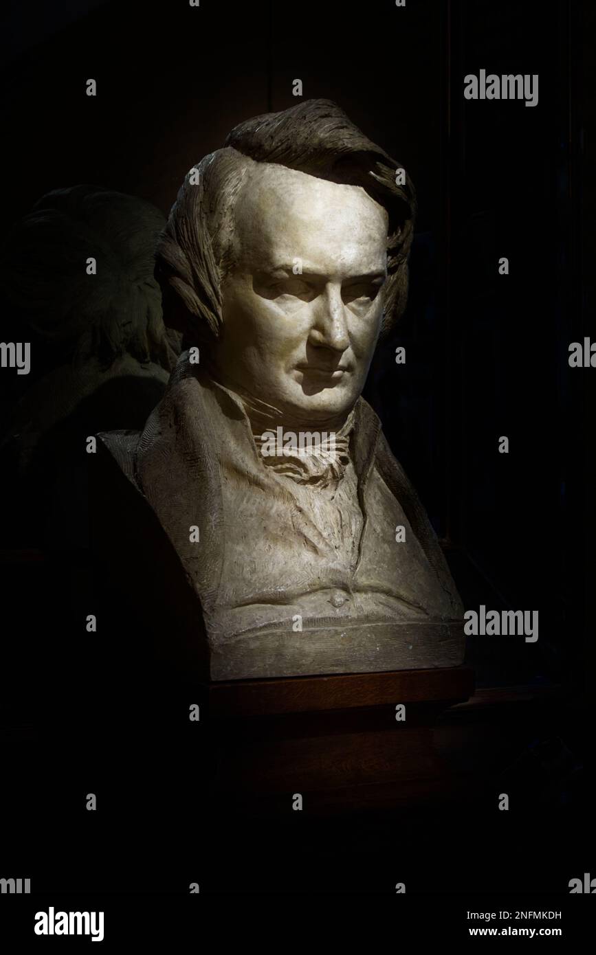 Marble Statue, Bust, Sculpture Of The Writer Victor Hugo, Maison De ...