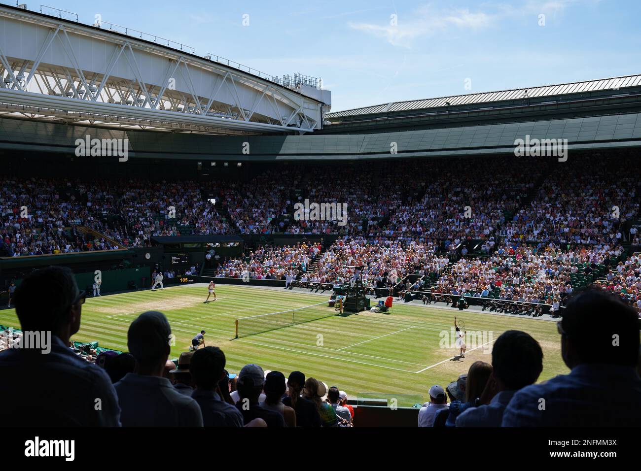 General view of Elena Rybakina defeating Ons Jabeur in the ladies ...