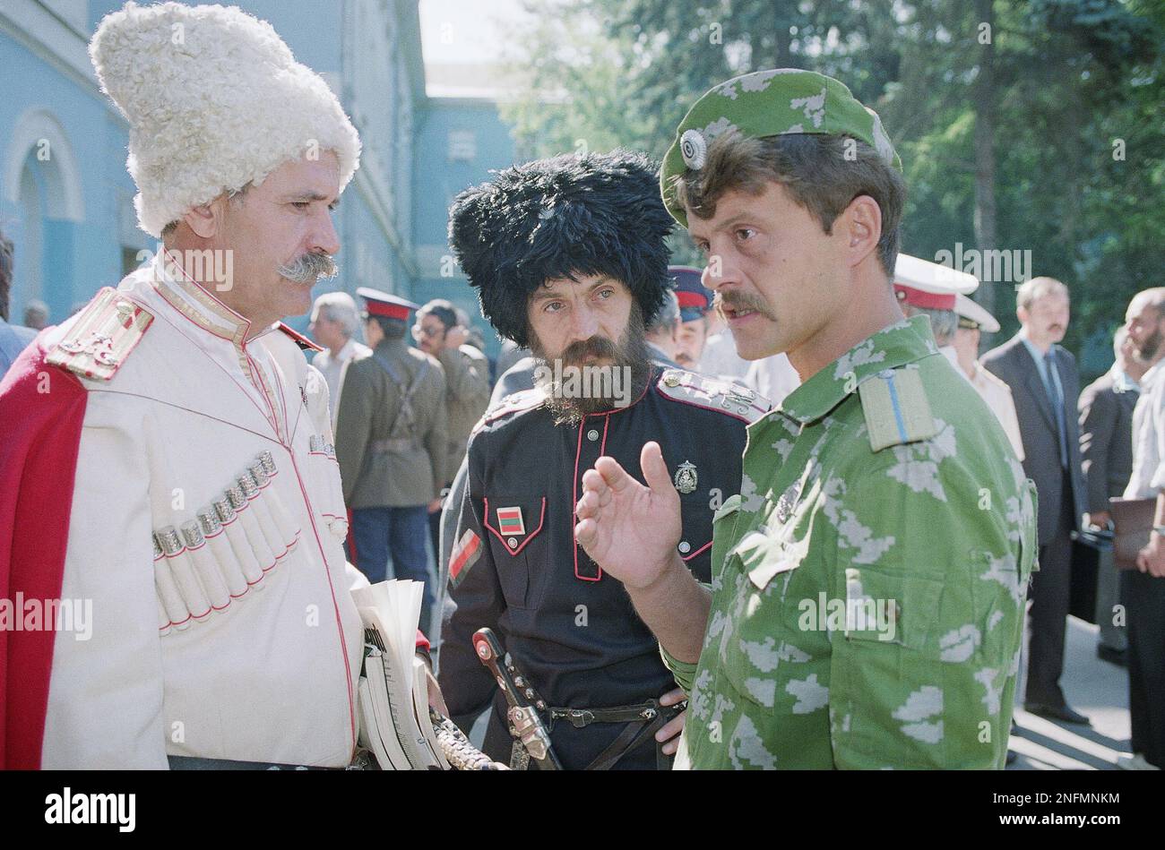 Cossacks in old and new national costume attending the Assembly of ...