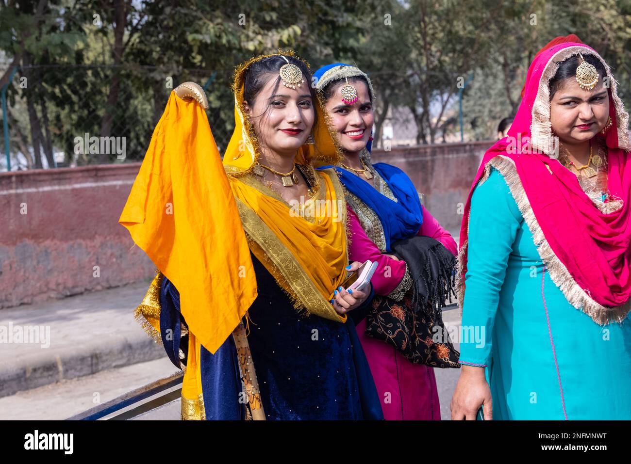 Punjabi Bhangra, Portrait of young sikh female in traditional punjabi ...