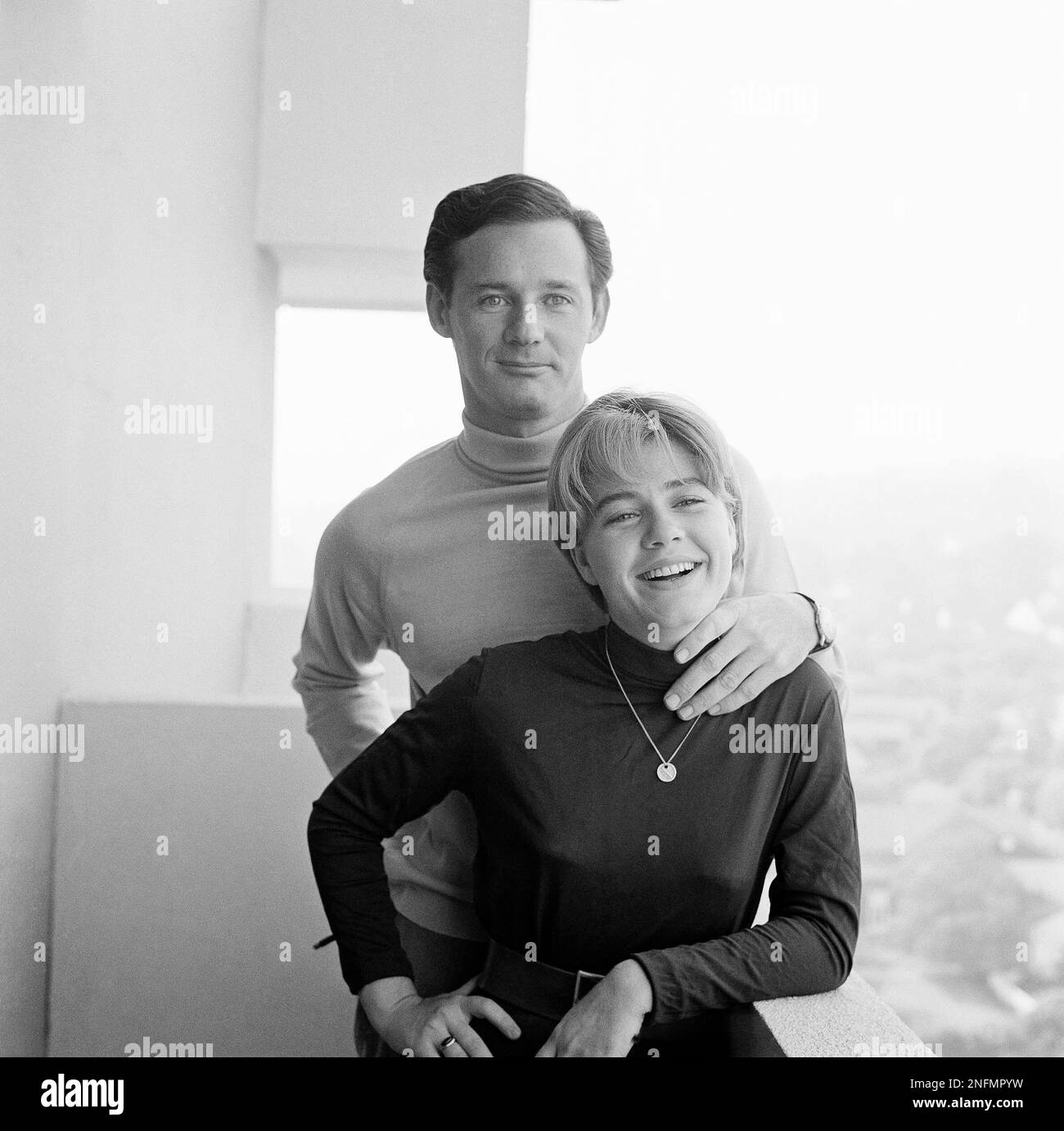 Eighteen-year-old actress Patty Duke is shown with her fiance ...