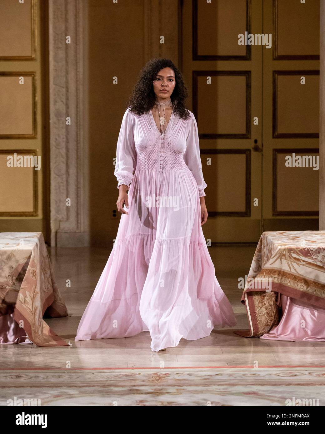 New York, US, February 14 2023, Models on the runway at the Love Shack ...