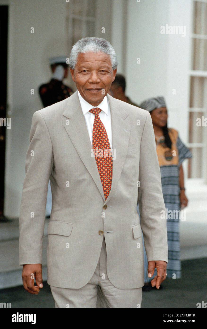 African National Congress President, Nelson Mandela shown in July 1993 ...