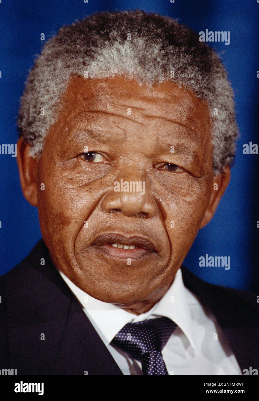 Nelson Mandela President of the African National Congress pictured at a ...