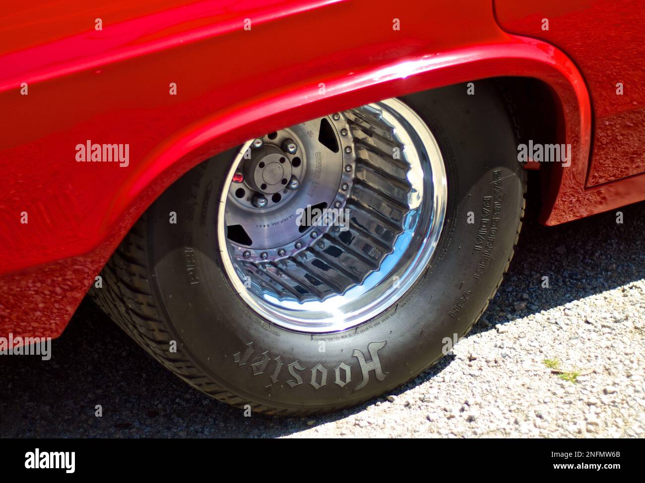Muscle on Wheels: The Sleek and Powerful Red Chevrolet Impala Stock ...