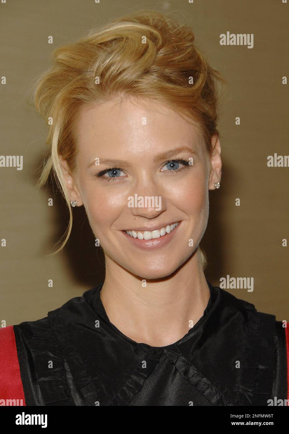 Actress January Jones poses in press room at the 67th Annual Peabody ...