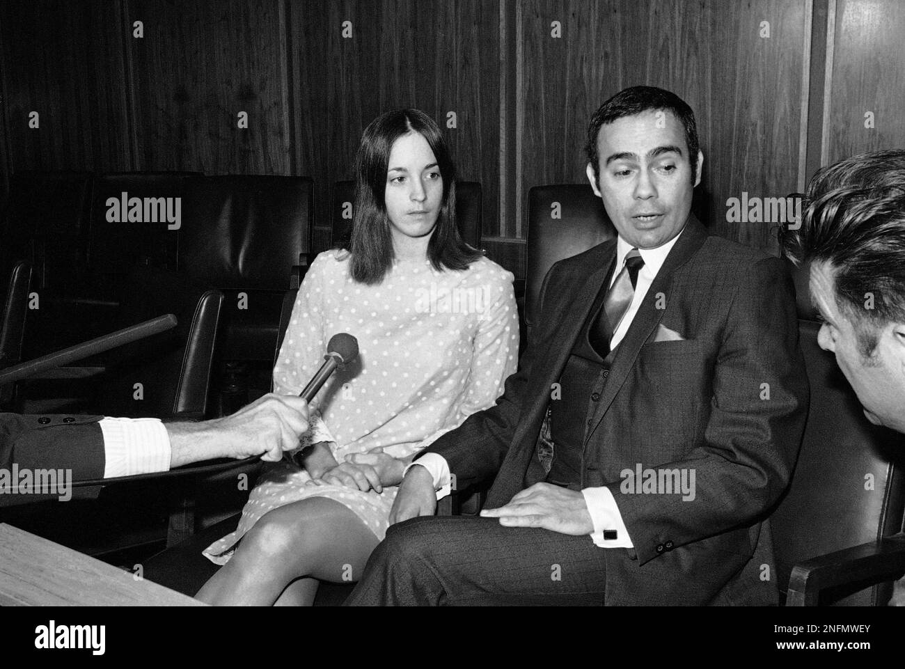 Richard Caballero, attorney for Susan Denise Atkins, left, tells ...