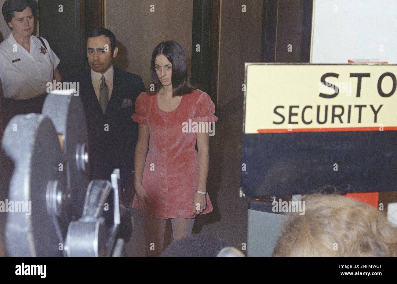 Susan Atkins, key witness in the Sharon Tate case, shown with her ...