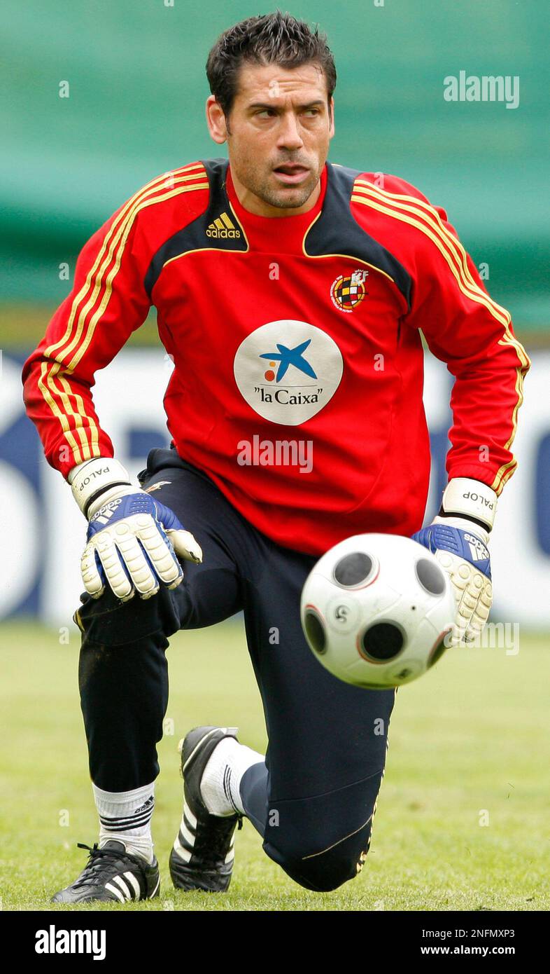 Spain's Andres Palop is seen during a training session of the national ...