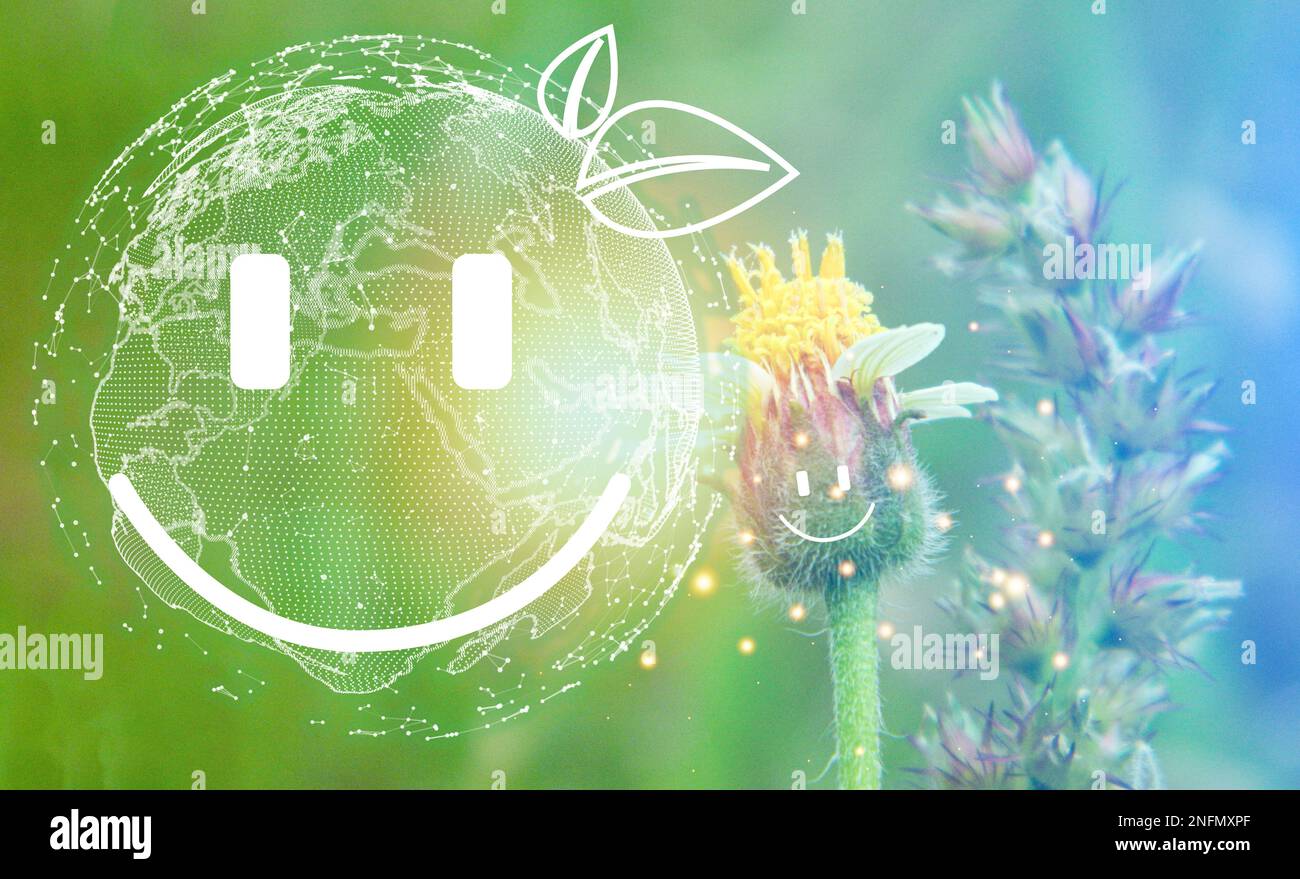 concept of green world without pollution Stock Photo - Alamy