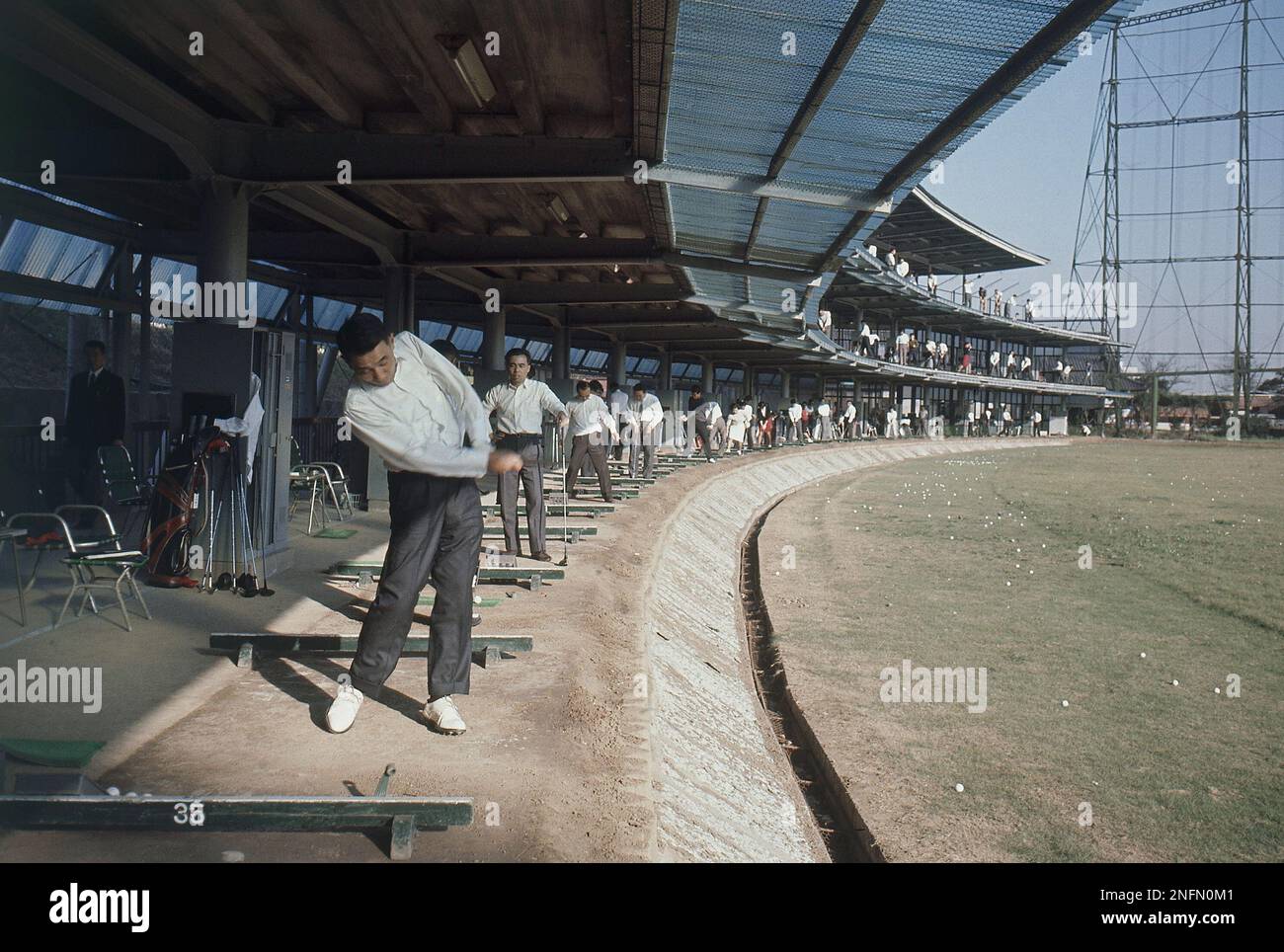 A three-story driving range in Tokyo is shown, date unknown. (AP Photo ...