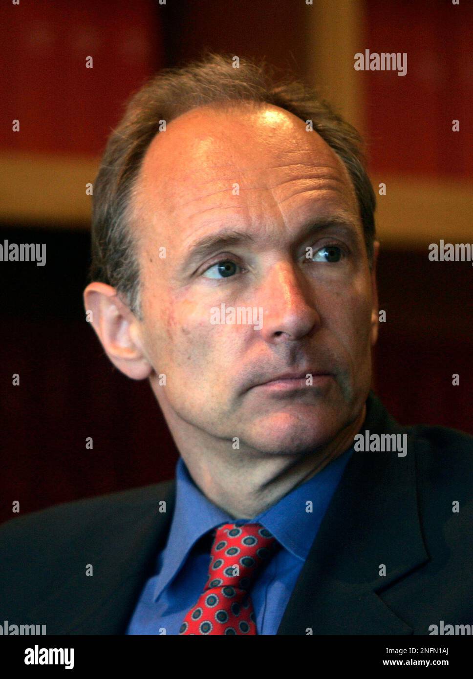 Tim Berners-Lee speaks during an interview at Rensselaer Polytechnic ...