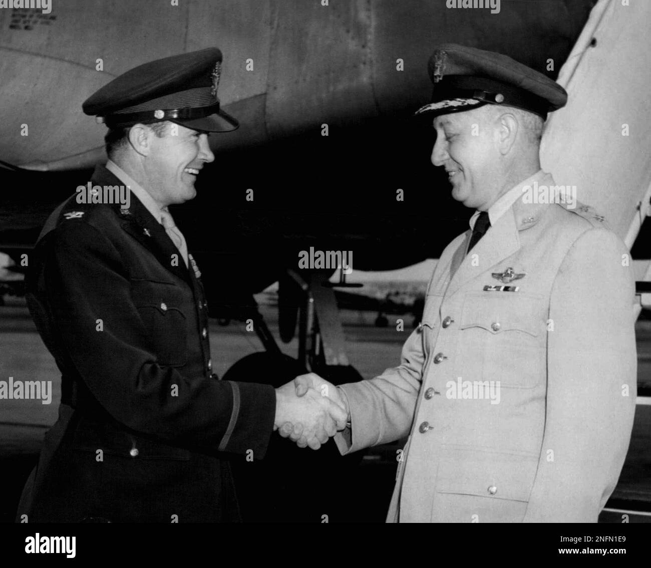 Maj. Gen. William H. Tunner, is given a last-minute farewell at ...