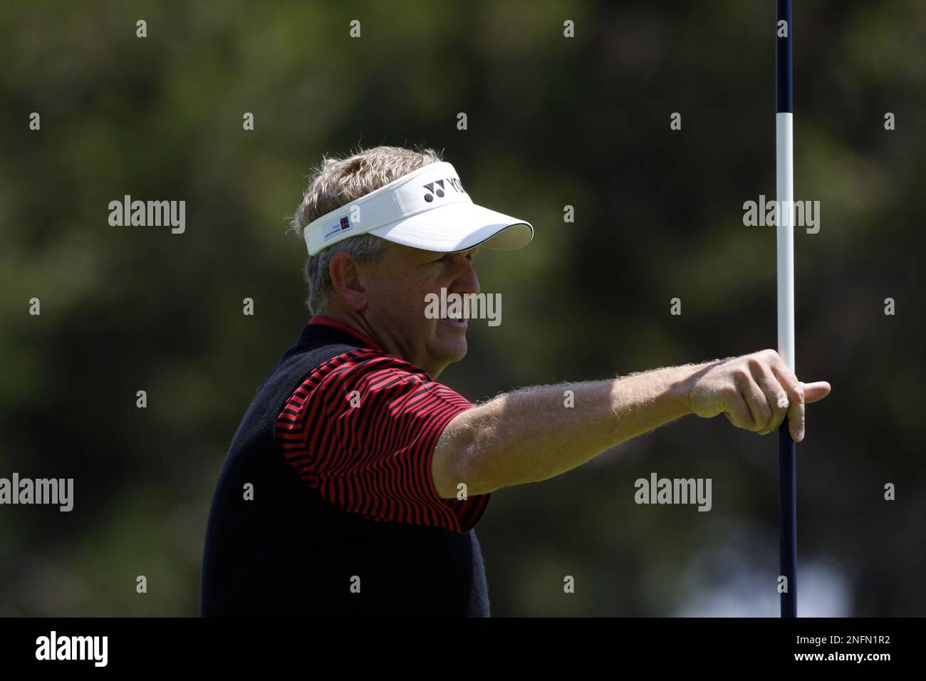Colin Montgomerie of Scotland during his practice round for the US Open ...