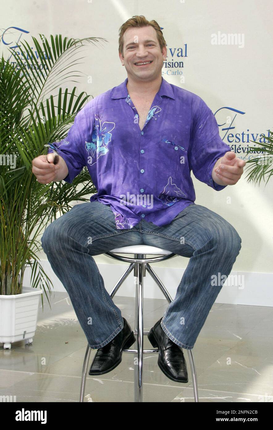 Ukrainian actor Dimitri Diatchenko poses during the 48th Monte Carlo ...