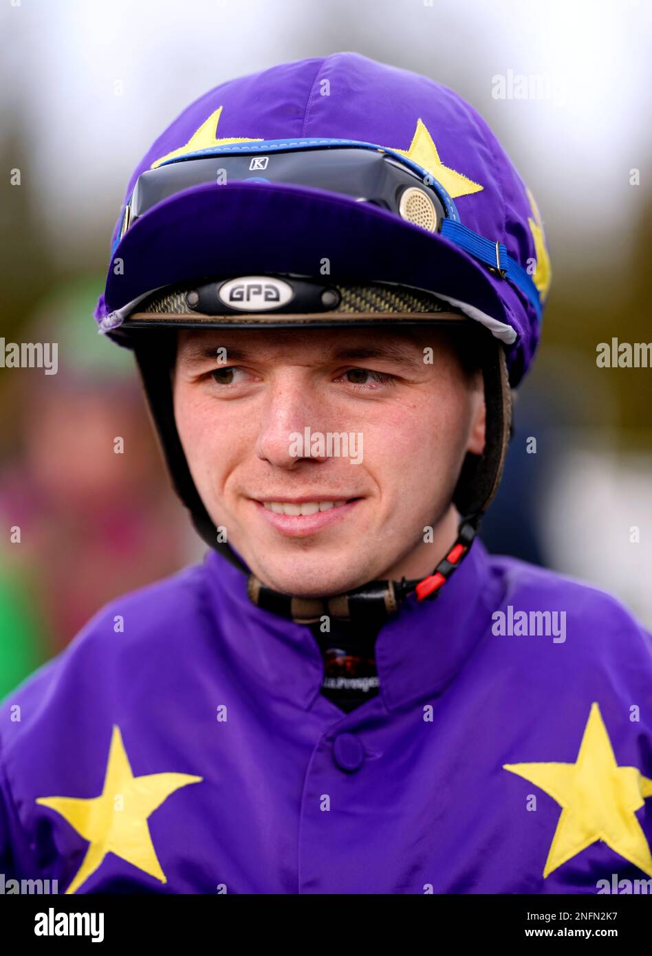 Jockey Theodore Ladd at Lingfield Park Racecourse, Surrey. Picture date ...