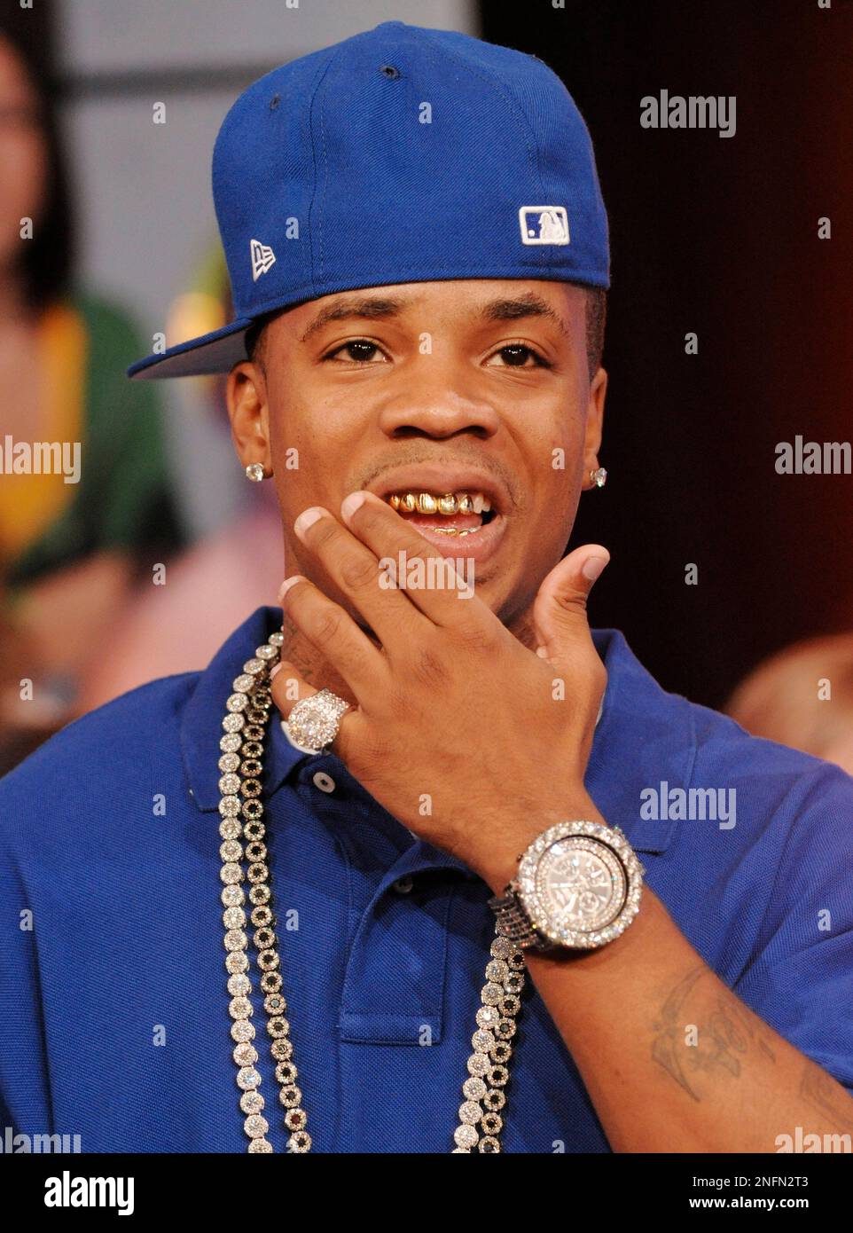 Singers Plies makes an appearance on MTV's Total Request Live on Monday ...